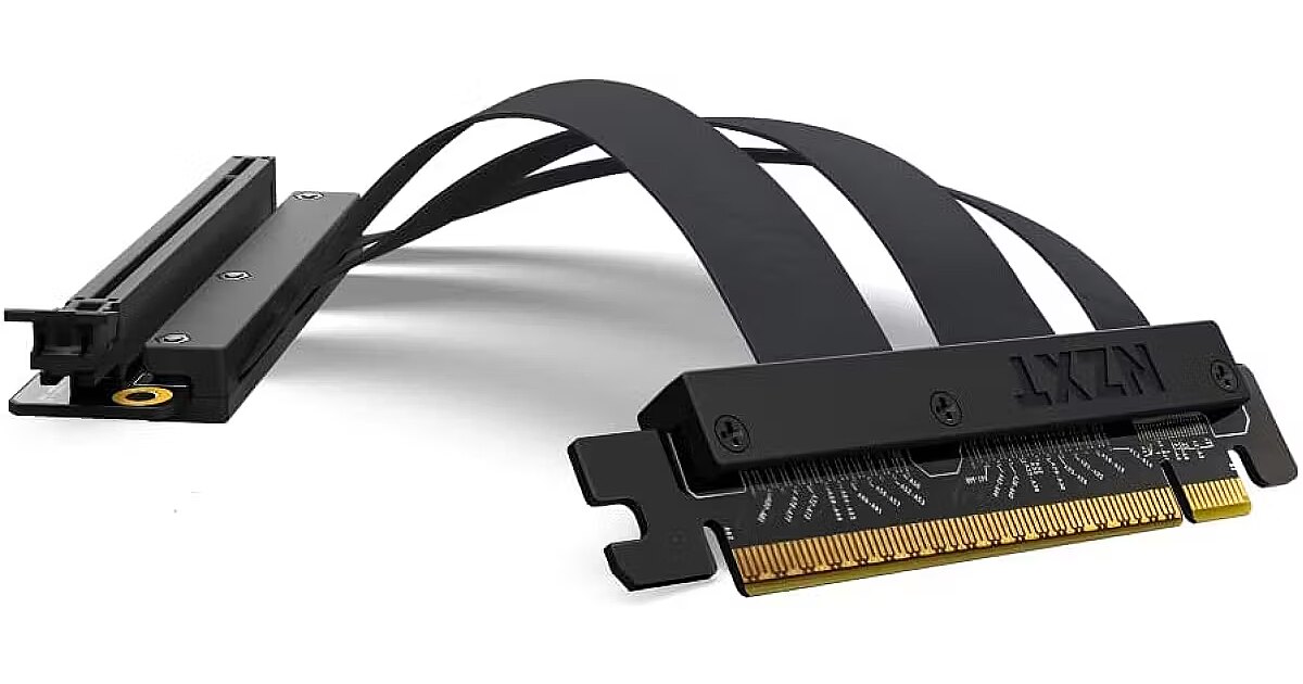 NZXT Riser Cable PCIe 4.0 x16, extension cable (black, 20cm) (AB-RC200-B1)