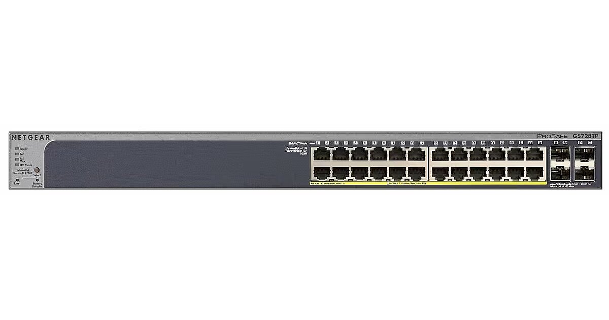 Netgear GS728TP, 24X 1GE POE+ 4SFP (GS728TP-300EUS)
