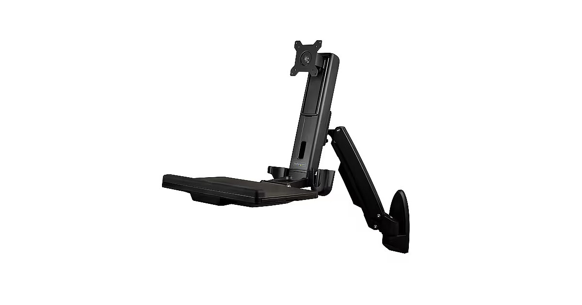 Startech Wall Mount Workstation with Keyboard Tray, up to 24" (WALLSTS1)