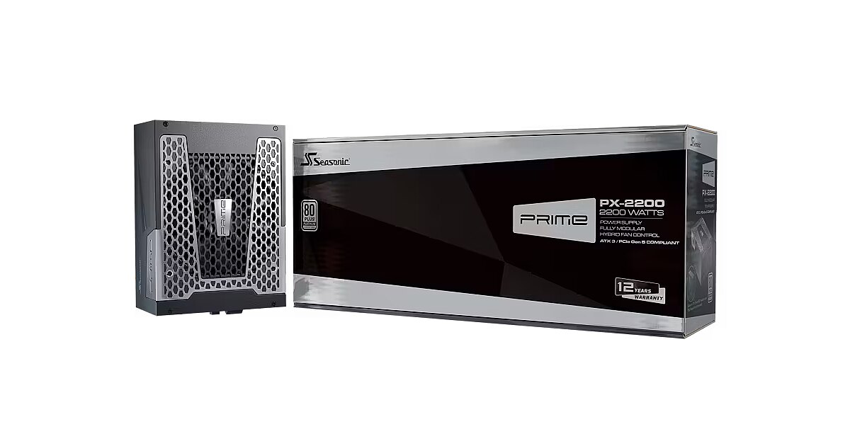 Seasonic Prime PX, 2200W, 80PLUS Platinum, ATX 3.1, PCIe 5.1 (PRIME-PX ...