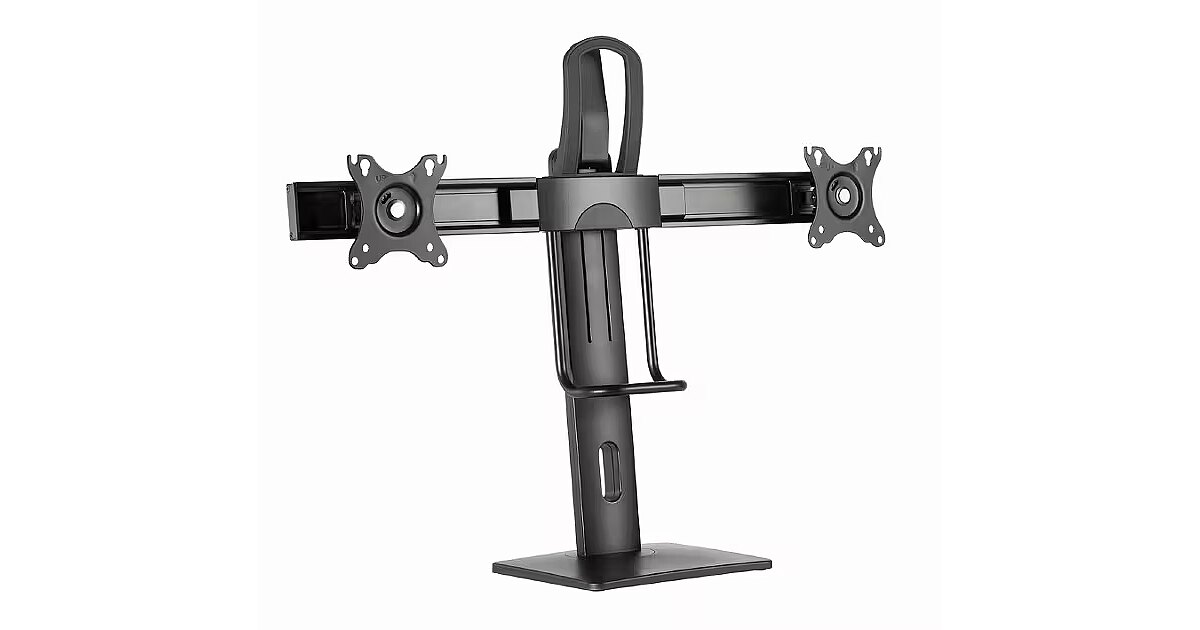Gembird Double monitor desk stand, height adjustable, 17-27" (MS-D2-01)
