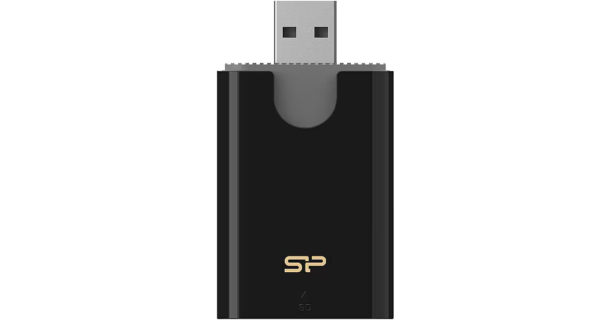 Silicon Power memory card reader Combo USB 3.2, black (SPU3AT5REDEL300K)