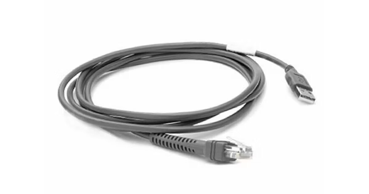 Zebra Cable - Shielded Usb, 7Ft. 2.1M, Straight to Zebra barcode ...