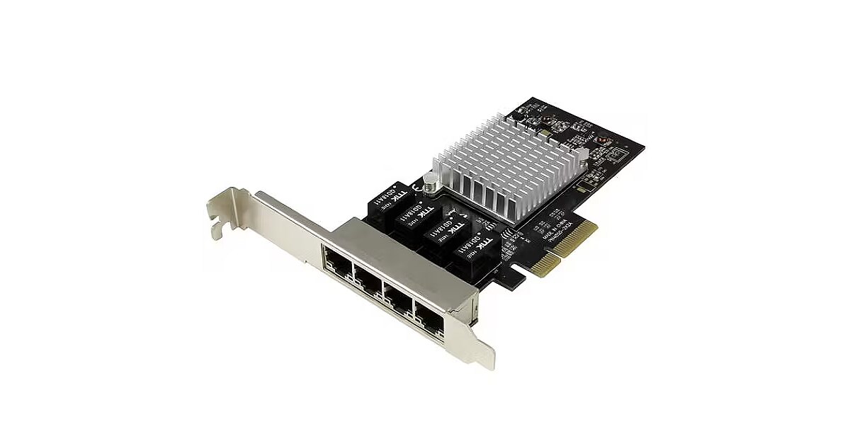 Startech 4-PORT GIGABIT NIC - PCIE CARD W/ INTEL I350-AM4 CHIP PCIE IN ...