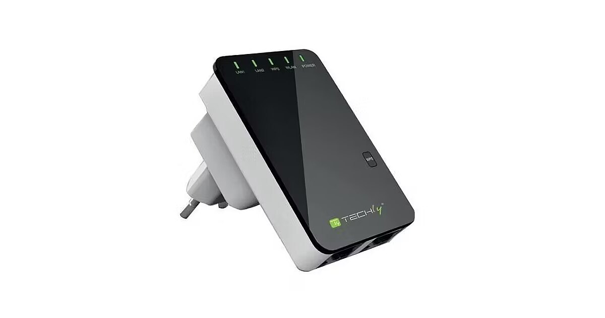 Techly 301078 Wireless mini router / wzmacniacz sygnału 802.11n 300Mb/s ...