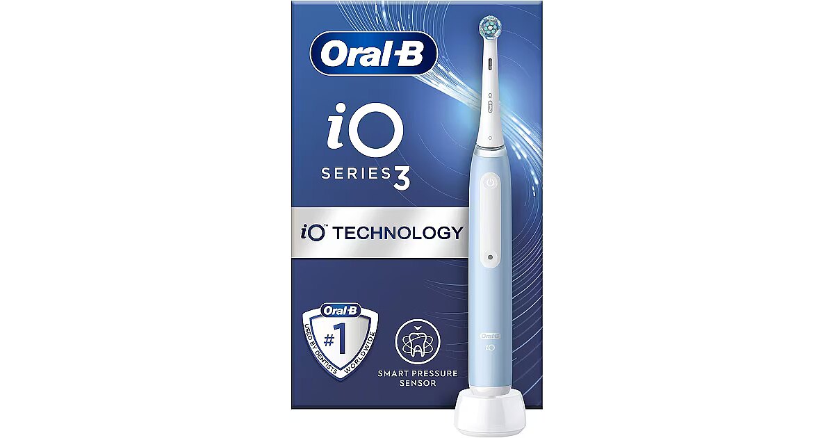 Oral-B iO3 Series Electric Toothbrush, Ice Blue (iO3 Ice Blue)