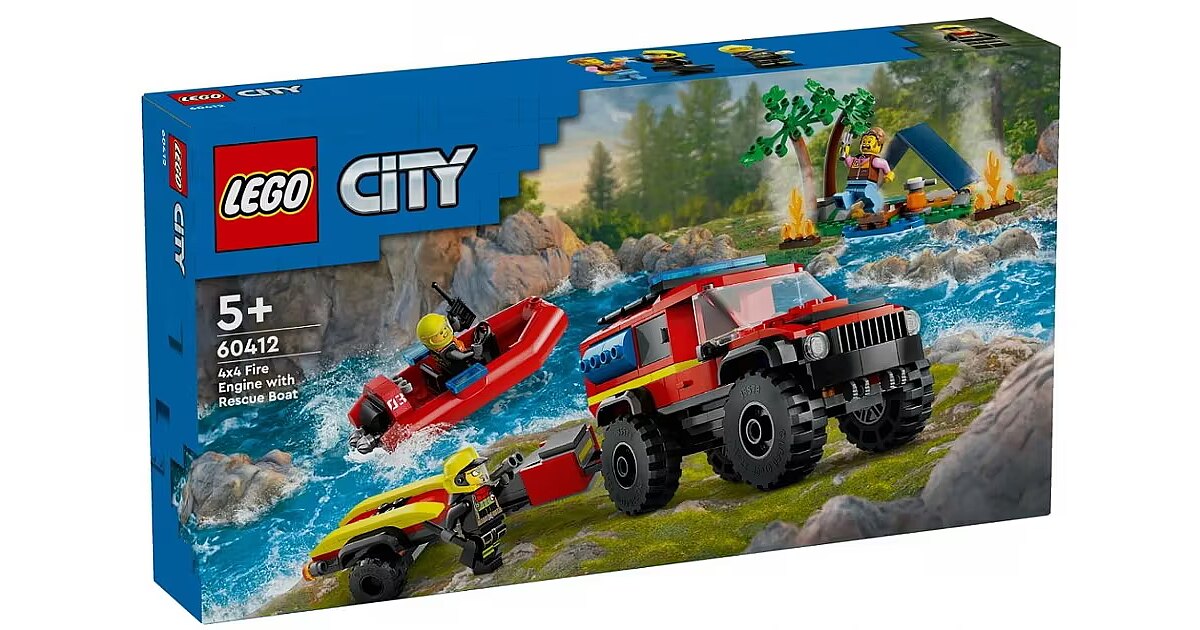 Lego 4x4 Fire Truck with Rescue Boat (60412)