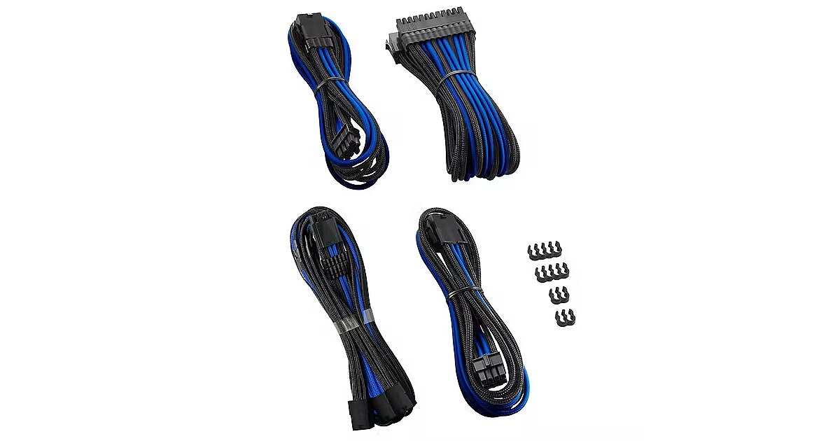 CableMod Pro ModMesh 12VHPWR, Extension Cables (CM-PCAB-16P3KIT-NKKB-3PK-R)
