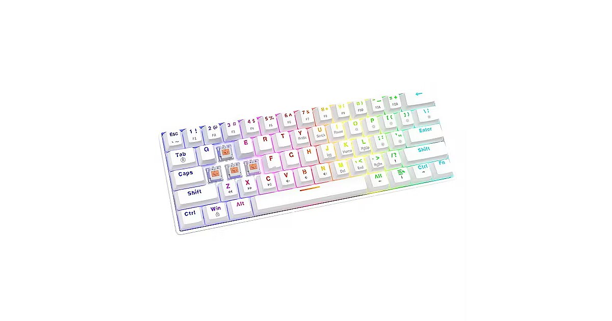 Savio Keyboard Whiteout Peach (SAVGK-WHITEOUT X2 PEACH)