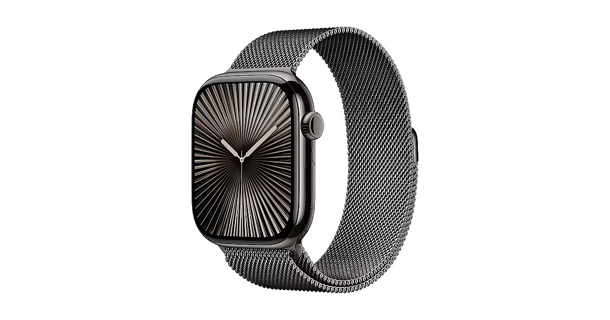 Apple Watch Series 10 GPS + Cellular, Slate Titanium, Slate Milanese ...