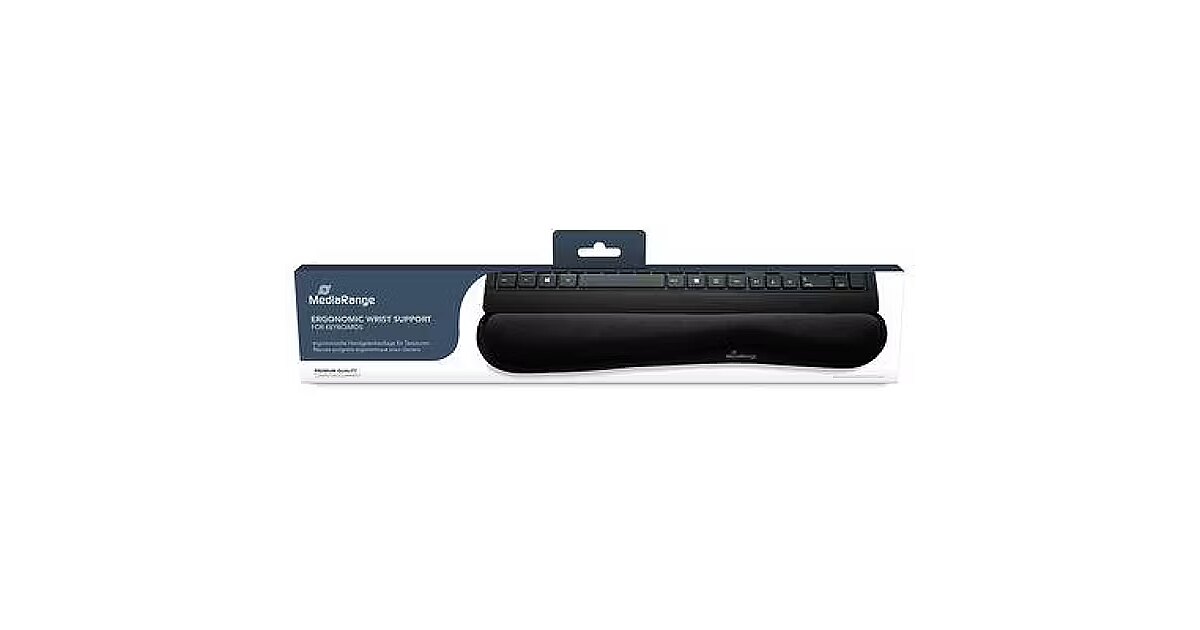 MediaRange Ergonomic keyboard pad with wrist support, Black (MROS252)