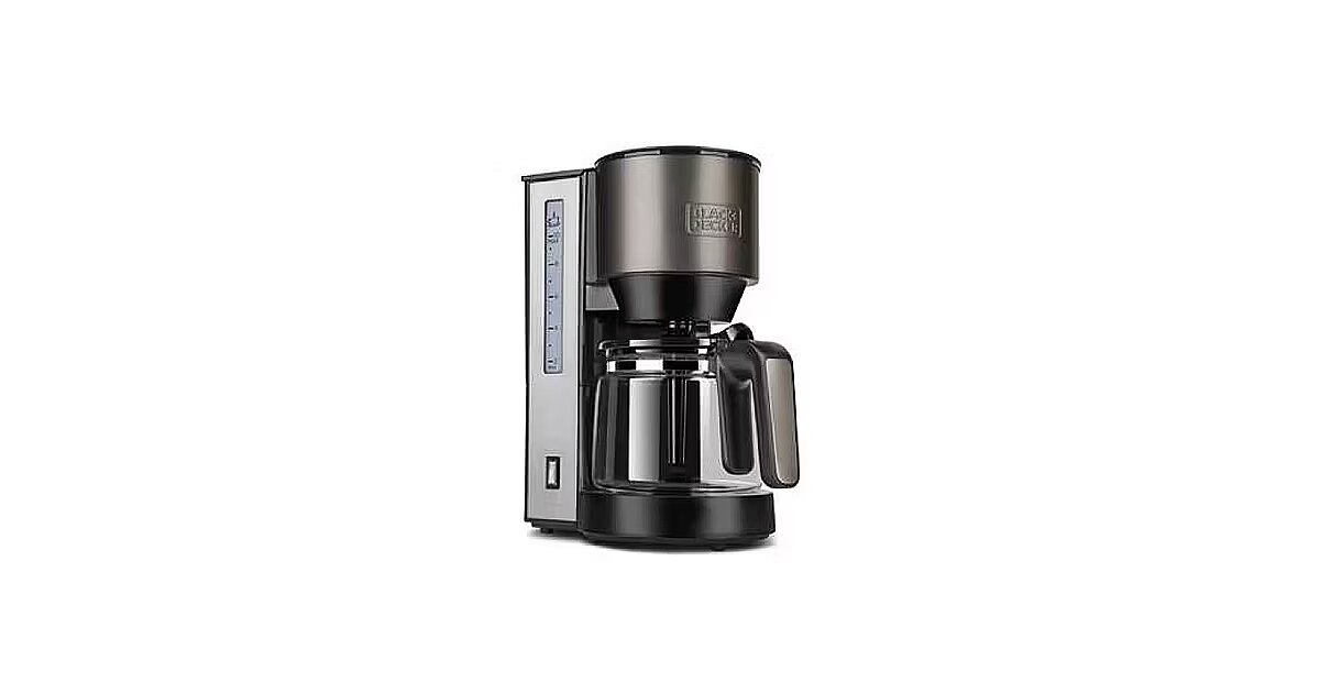 Black+Decker BXCO870E, Overflow coffee maker, Black/Silver (ES9200030B)