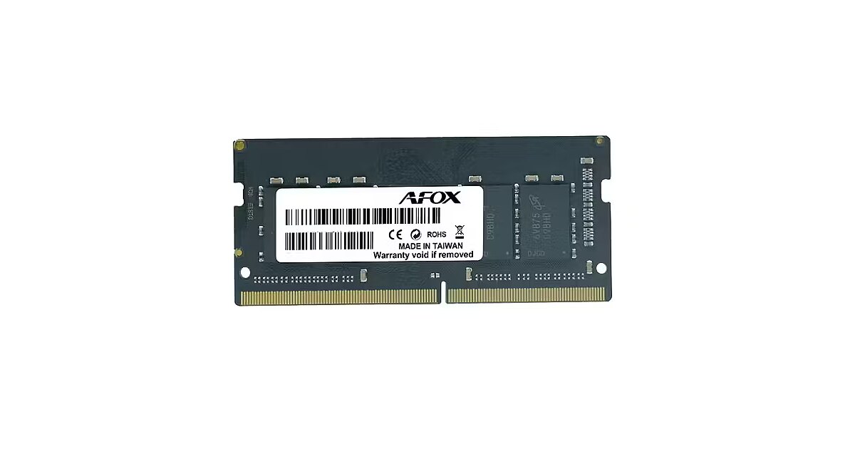 Afox SODIMM, DDR4, 16GB, 2400MHz, CL17, Single stick (AFSD416ES1P)