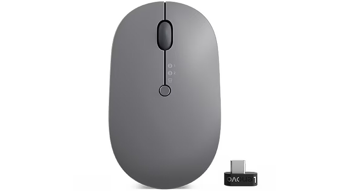 Lenovo Go Wireless Multi-Device Mouse, Storm Gray (GY51C21211)