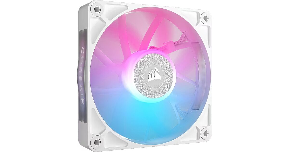 Corsair iCUE LINK RX120 RGB 120mm PWM Single Fan Expansion, White (CO ...