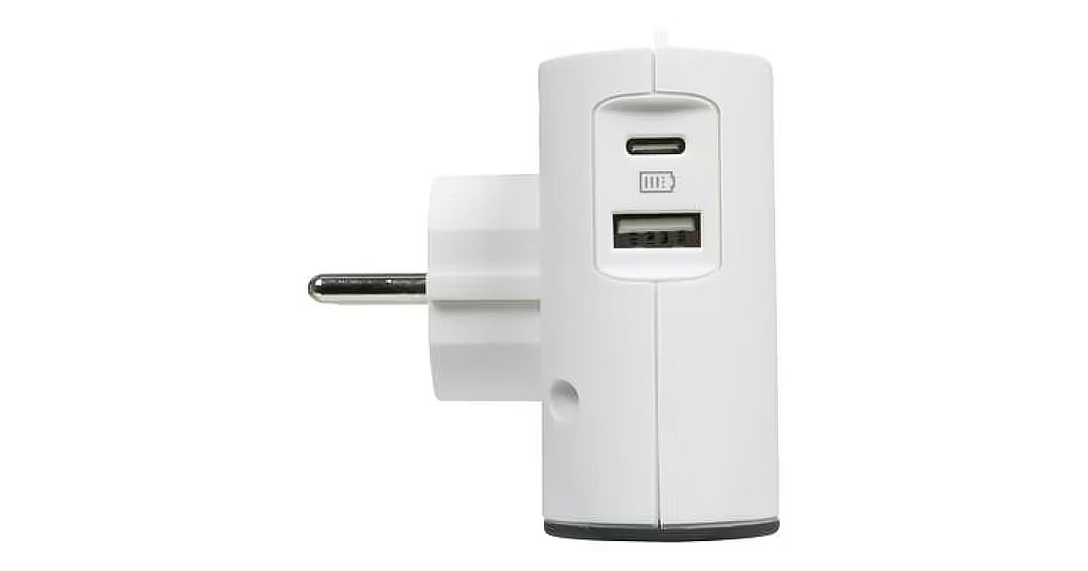 Legrand 2x2P+USB AC Splitter White/Black (049401)