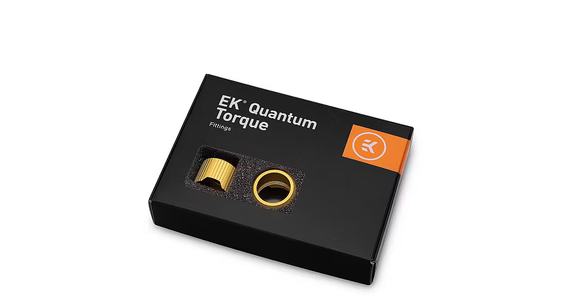 EK Water Blocks EK-Quantum Torque Compression Ring 6-Pack STC 16, Satin Gold (3831109834855)