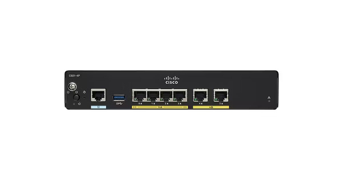 CISCO 927 VDSL2/ADSL2+ OVER POTS AND 1GE/SFP SEC ROUTER IN (C927-4P)