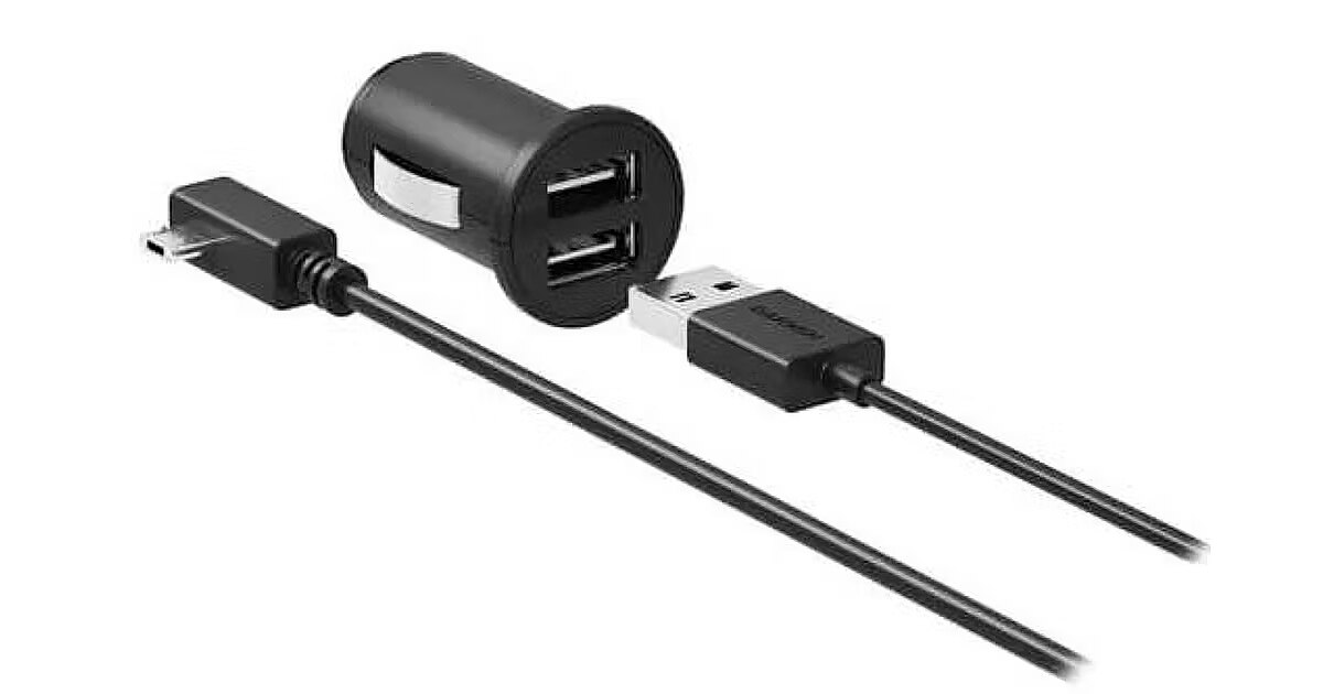 Garmin Acc, Dual USBA CLA, 1.5m data cable, 4m power cable, DC Mini ...