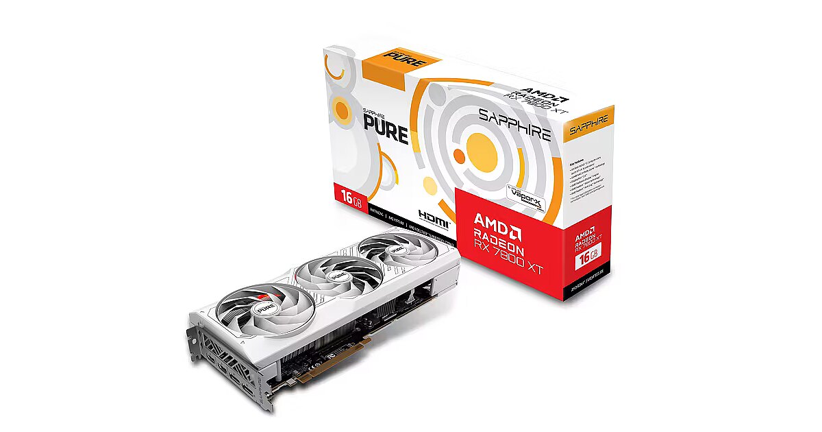 Sapphire Radeon RX 7800 XT, 16GB GDDR6, PURE (11330-03-20G)