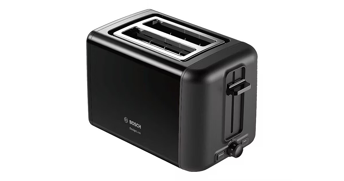 Bosch DesignLine toaster, Black (TAT3P423)