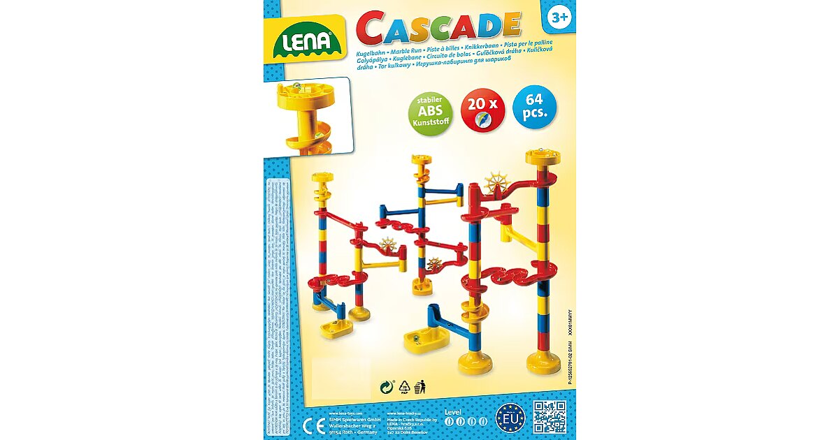 Lena Cascade Marble track Kiga with 20 balls (65279)