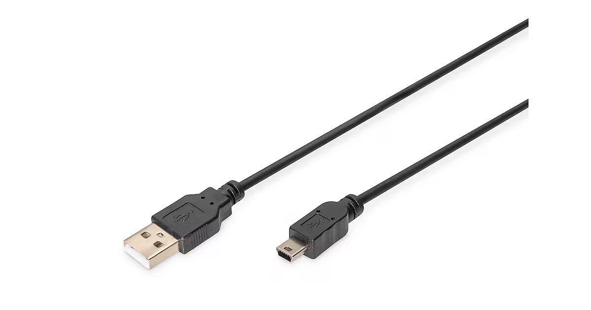 Digitus USB-A to MiniUSB, 1.8m (AK-300130-010-S)