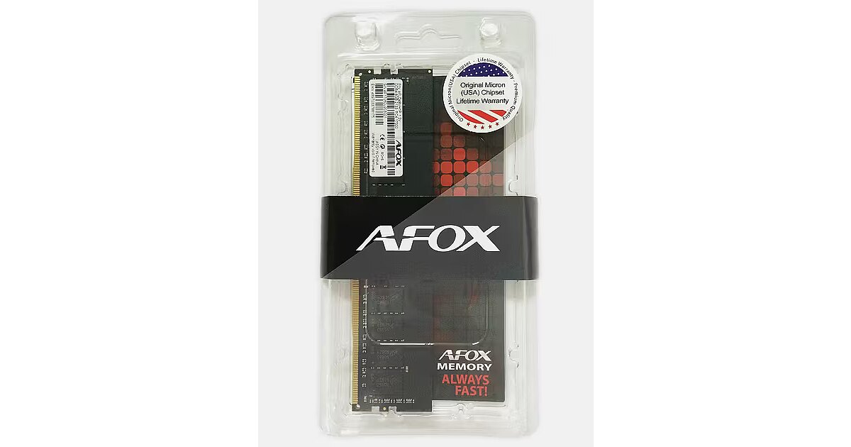 Afox 8GB, DDR4, 3200MHz, CL16, Single stick (AFLD48PH1C)