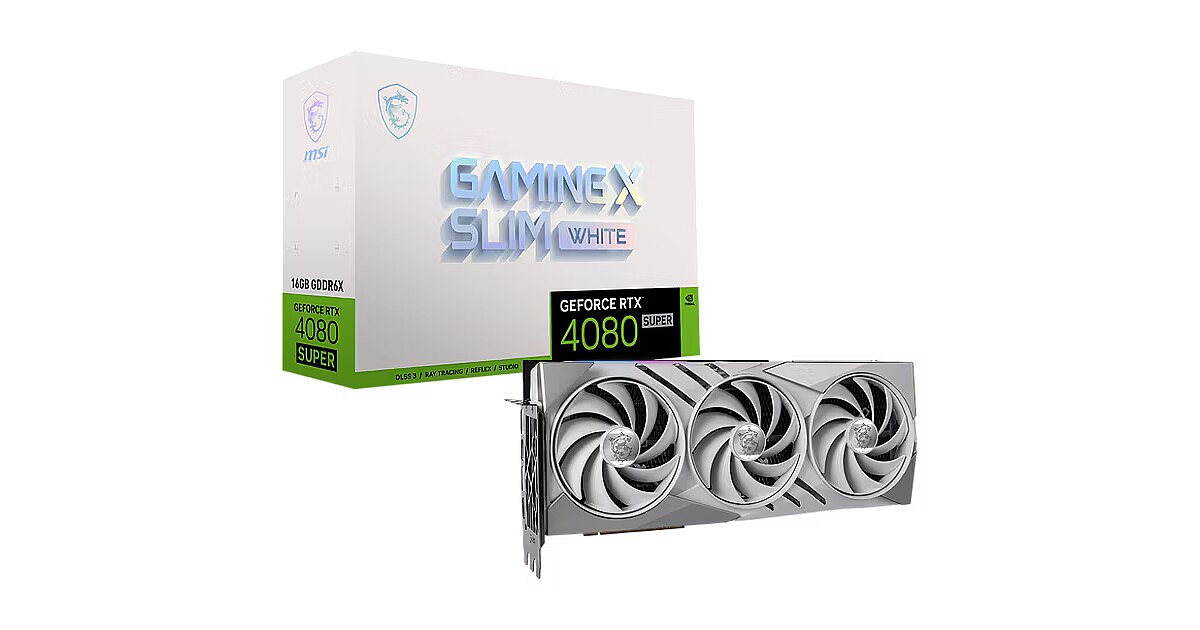 MSI GeForce RTX 4080 SUPER, 16GB GDDR6X, GAMING X SLIM WHITE (DLSS 3 ...