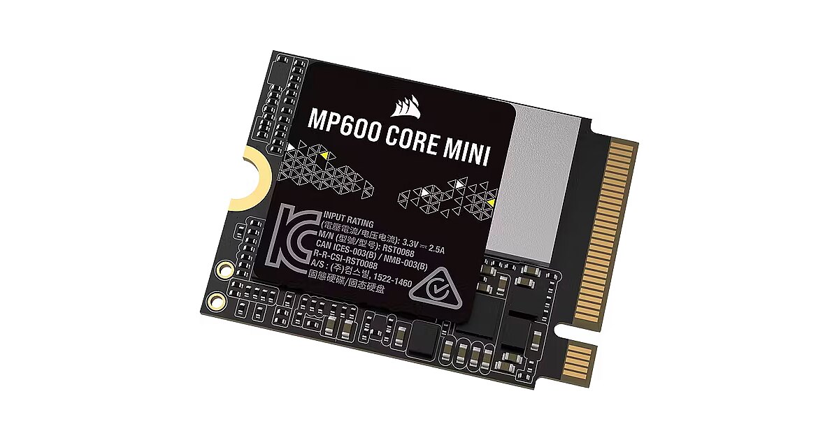 Corsair MP600 Core Mini, 1TB, M.2 Gen4 x4 (CSSD-F1000GBMP600CMN)