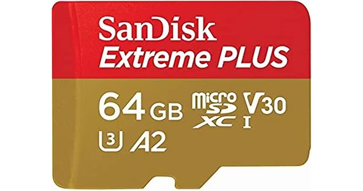 Western Digital Extreme Plus, microSDXC, 64GB, UHS-I, U3, V30 +Adapter ...