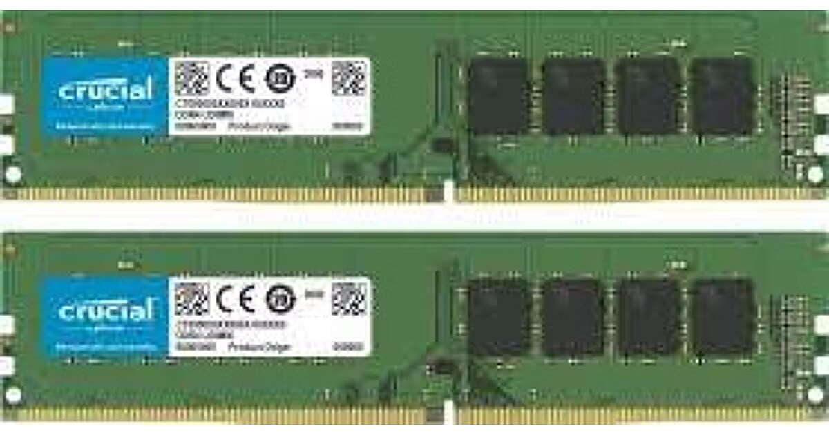 Crucial 32GB. DDR4. 3200MHz, CL22, Kit of 2 (CT2K16G4DFRA32A)