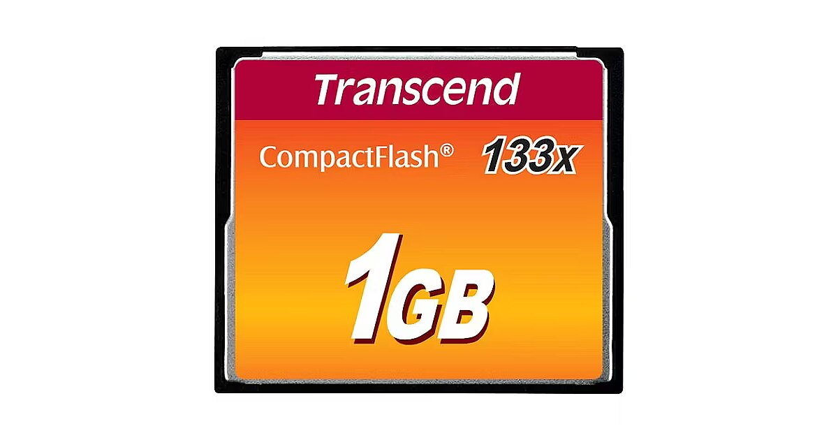 Transcend 133x, Compact Flash Card, 1GB (TS1GCF133)