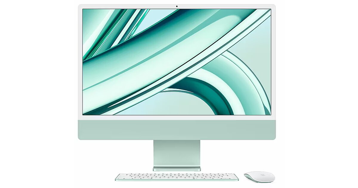 Apple iMac Retina 24”, M3, 8GB Ram, 512GB SSD, Green (MQRP3ZE/A)