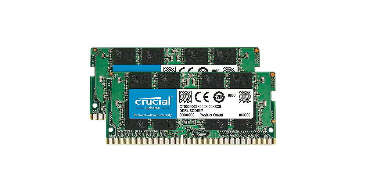 Crucial SO-DIMM, DDR4, 32GB, 3200MHz, CL22, Kit of 2 (CT2K16G4SFRA32A)