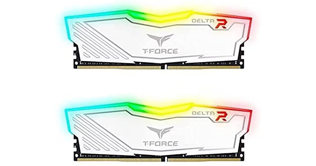 TeamGroup T-Force Delta White, DDR4, 16GB, 3200MHz, CL16, Kit of 2 ...