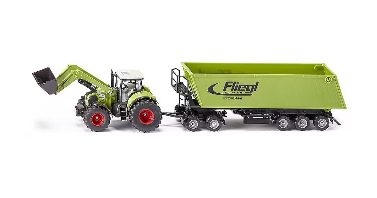 Siku FARMER tractor with front loader, doll and dump truck, model ...