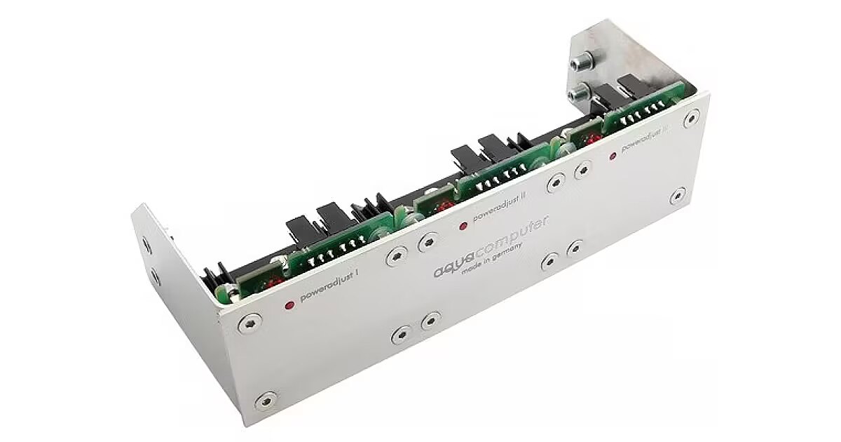 Aqua Computer Mounting plate for poweradjust 2/3 and farbwerk, Brushed ...