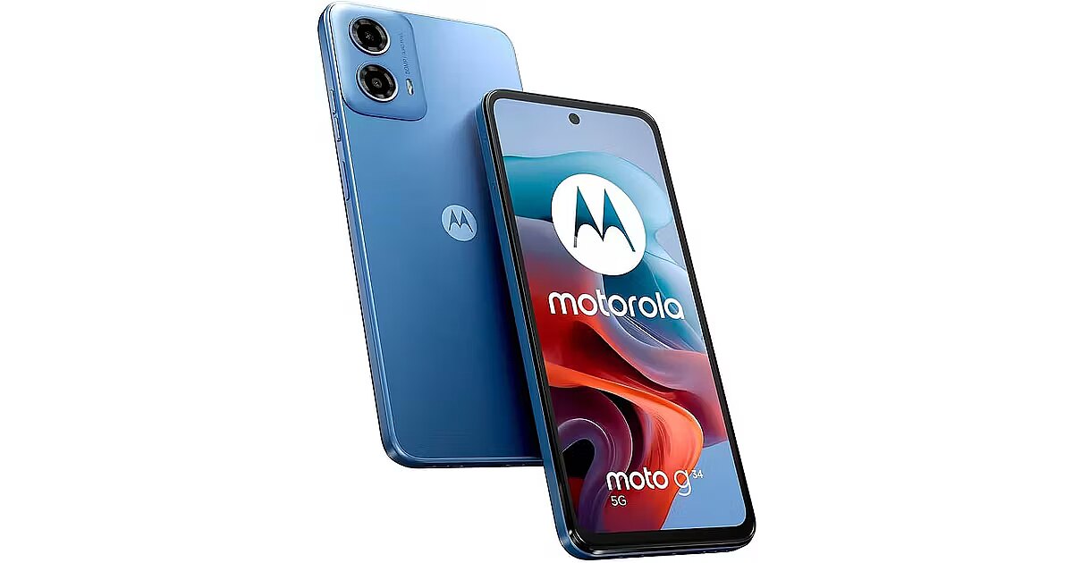 Motorola Moto G34, 8GB/128GB, Ice Blue (PB0J0046PL)