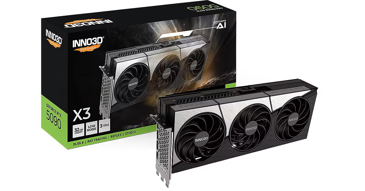 Inno3D GeForce RTX 5090, 32GB GDDR7, X3 (DLSS 4) (N50903-32D7-17593928)