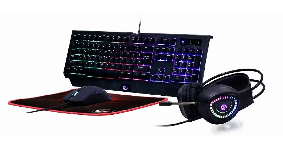 Gembird 4-in-1 RGB Gaming Kit, US (GGS-UMGL4-01)