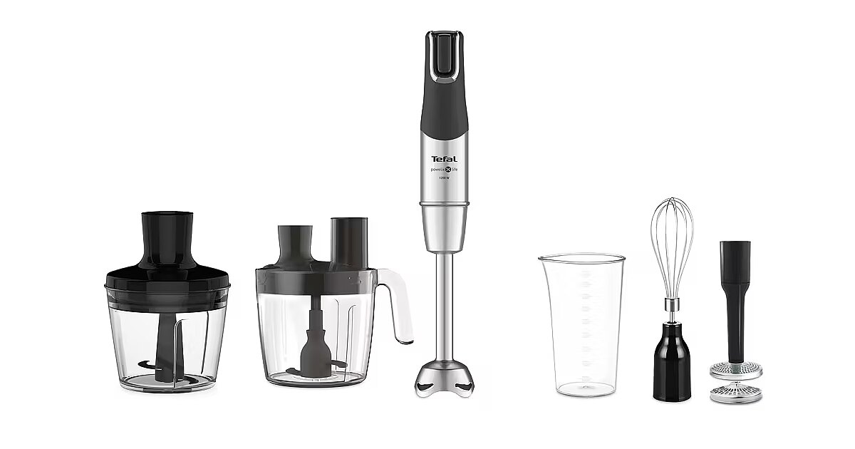 Tefal hand blender set Infinity Force Pro 5in1, Black/Stainless steel ...