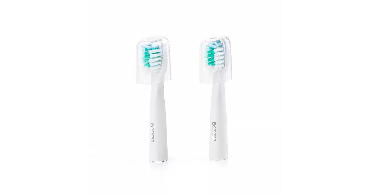 ORO-MED Oro-Sonic Basic toothbrush heads, 2pcs, White (SZC_KO?_BASIC_WHITE)