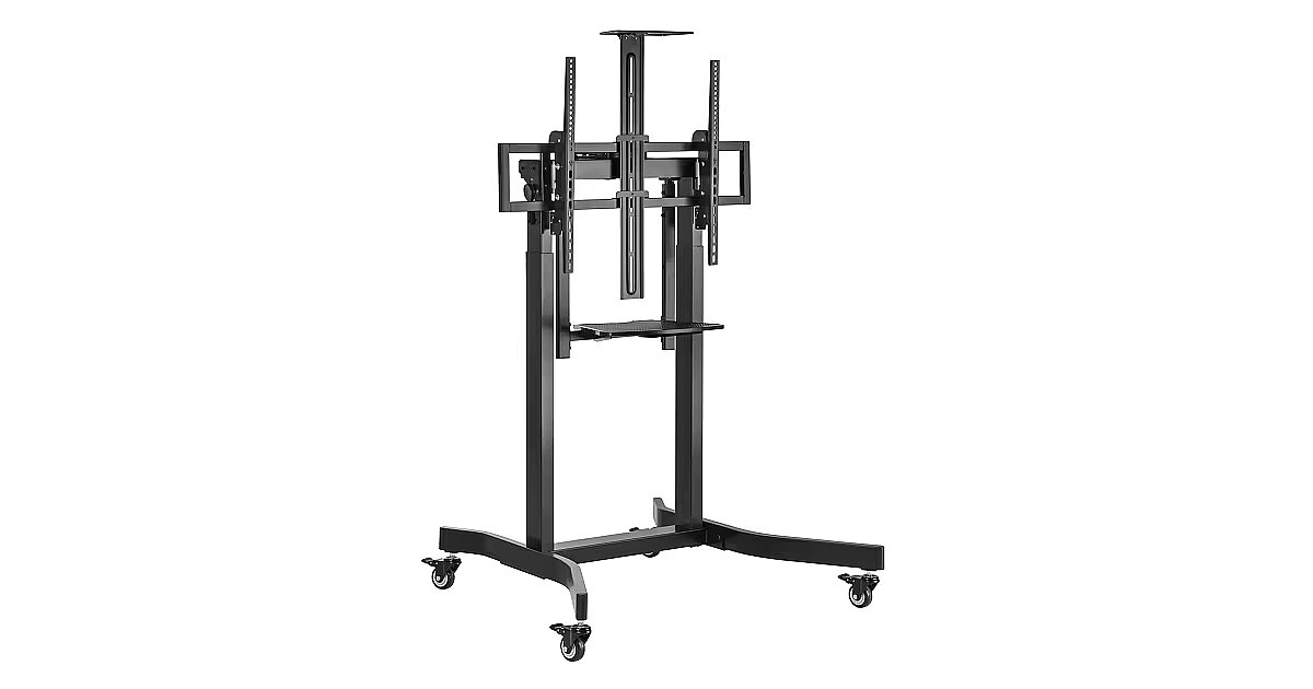 Gembird Motorized height adjustable TV floor stand with caster wheels ...
