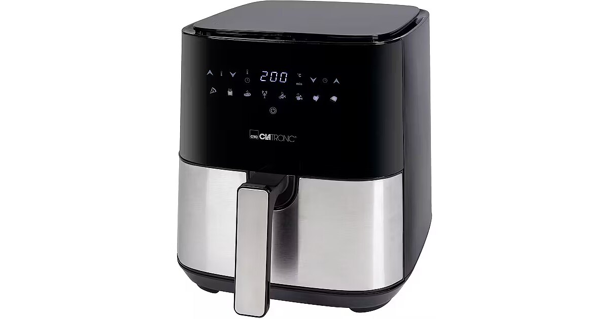 Clatronic hot air fryer FR 3782 H (black/stainless steel, 1,450 watts ...