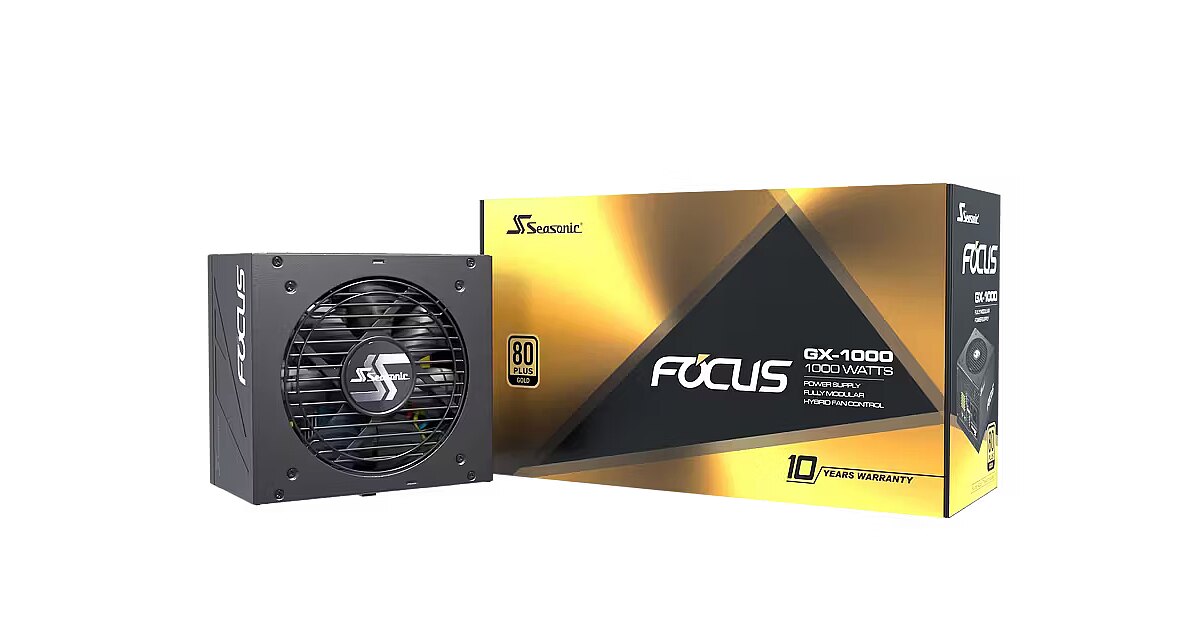 Seasonic Focus GX, 80PLUS Gold (FOCUS-GX-1000-WHITE)