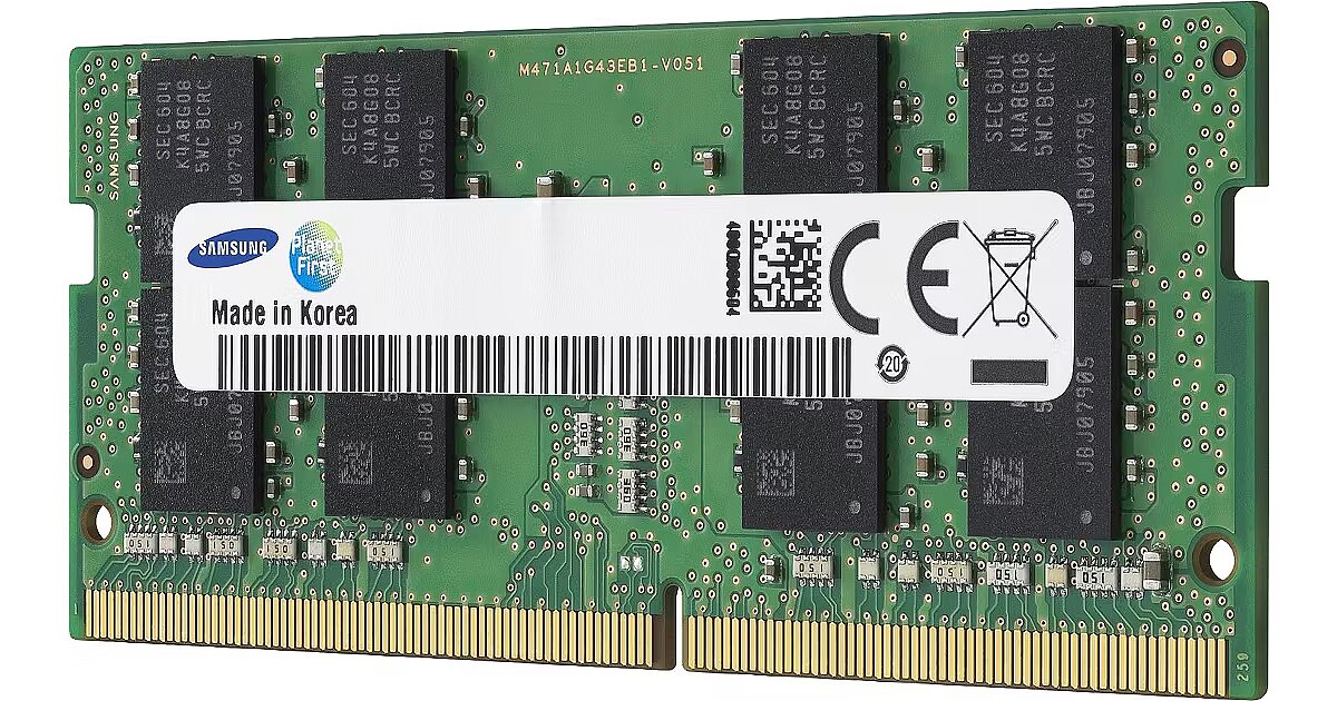 Samsung SODIMM, DDR4, 16GB, 3200MHz, CL22, Single Stick (M471A2K43EB1-CWE)