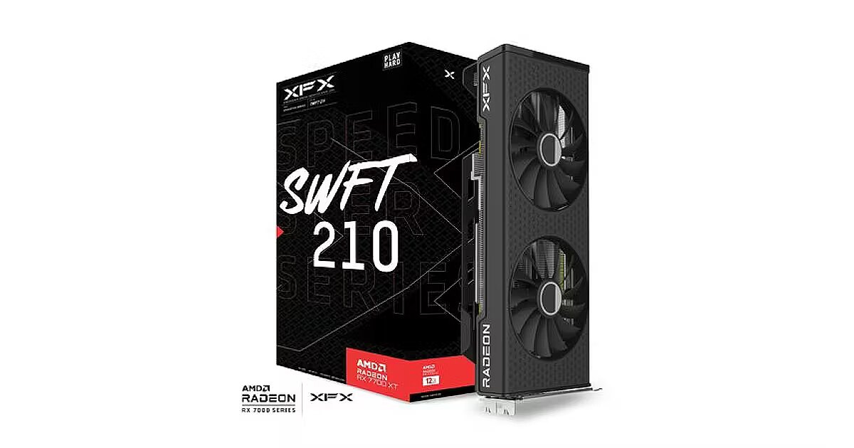 XFX Radeon RX 7700 XT, 12GB GDDR6, Speedster SWFT210 Core Edition (840191502033)