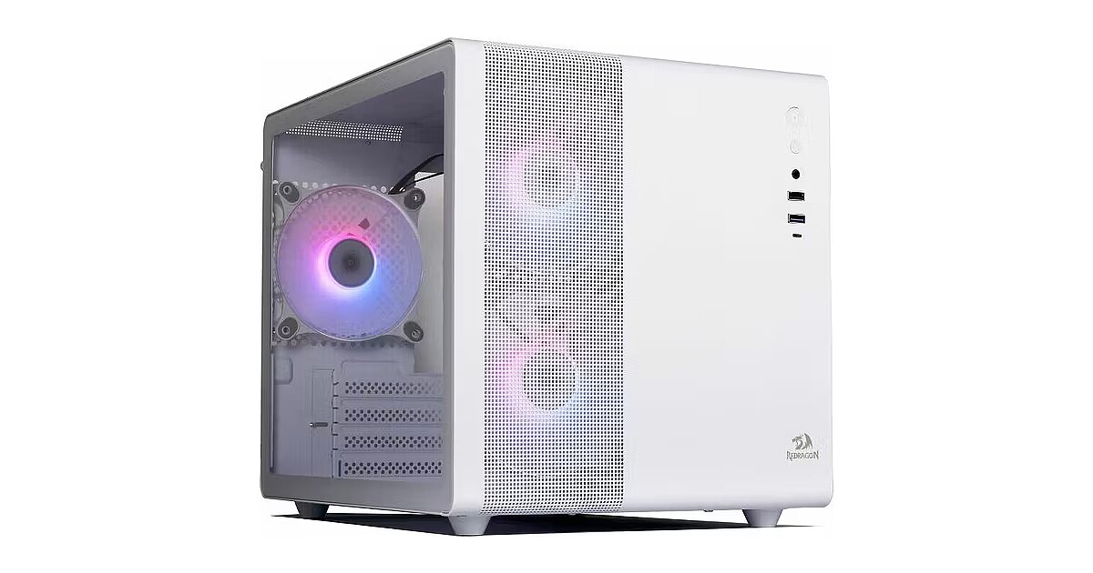 Redragon Pagos One, Tempered Glass, White (GC-570W)