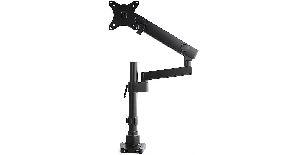 Startech Monitor Arm with 2 USB 3.0 ports, 17-34" (ARMPIVOT2USB3)